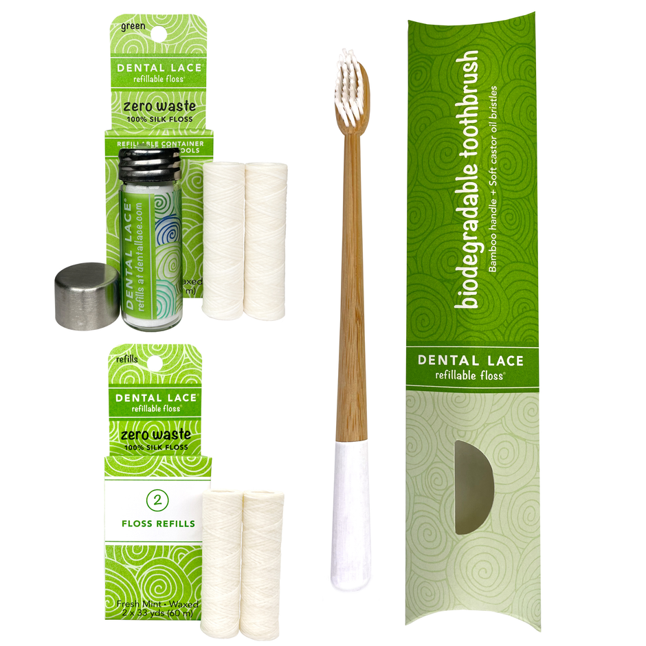 Dental Lace: Refillable, Eco Friendly, Zero Waste, Silk dental floss
